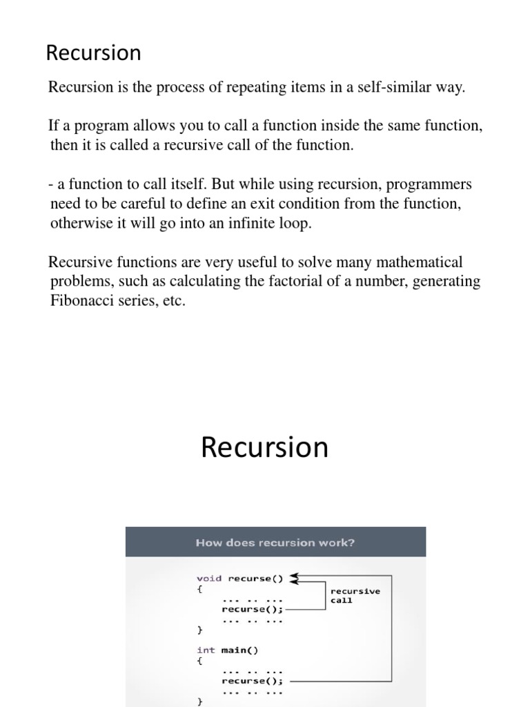 Recursive Functions Pdf Recursion Integer Computer Science