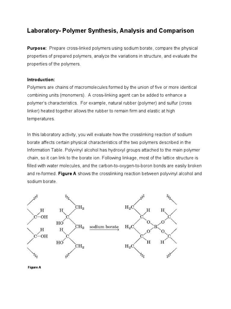 Lab Polymer - Slime | PDF | Cross Link | Polymers