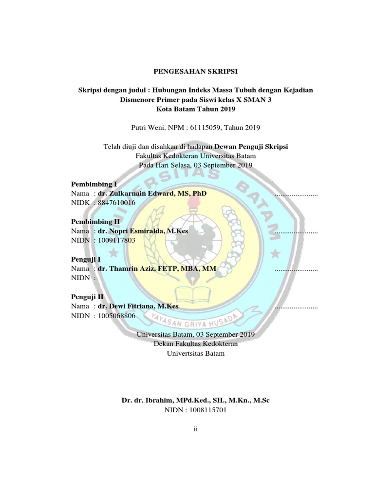 A. Lembar Pengesahan Skripsi Hasil TTD | PDF | Pengembangan Diri ...