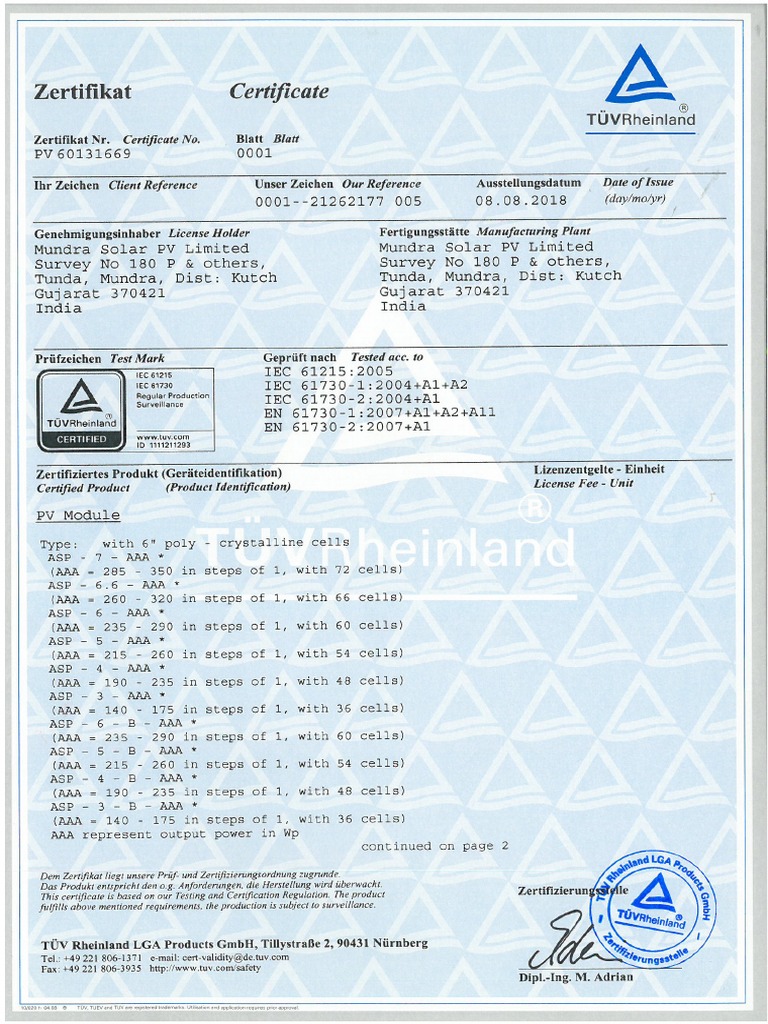 IEC 61215 - 2005 IEC 61730 - 1 and 2 - 2007 PDF | PDF