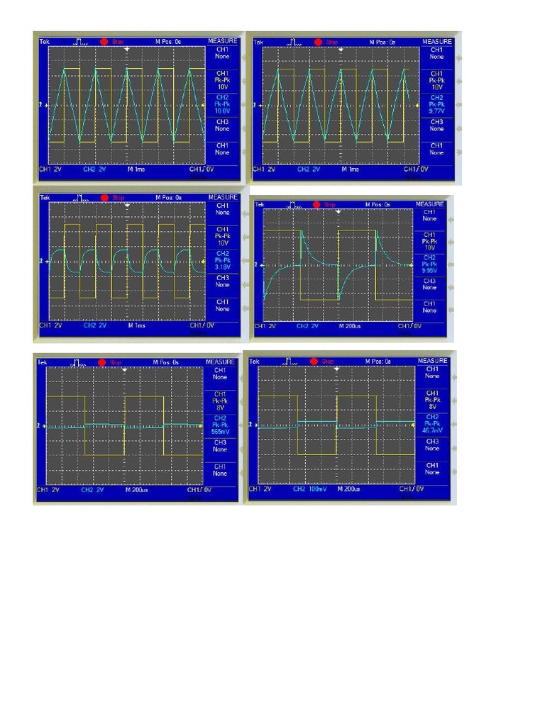 Opamp Differentiator and Integrator Waveforms | PDF