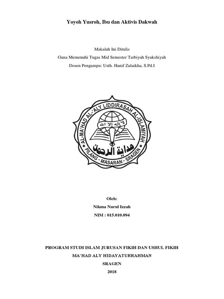 Yoyoh Yusroh: Ibu, Aktivis, Inspirasi | PDF