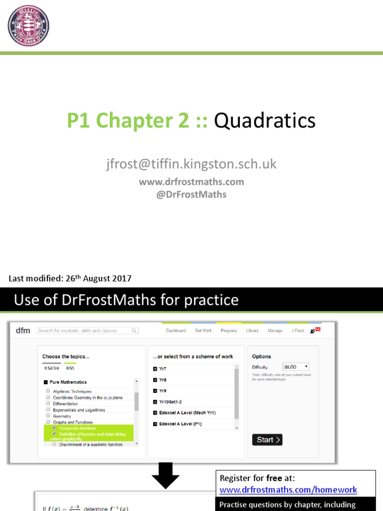 P1 Chp2 Quadratics | PDF | Quadratic Equation | Polynomial