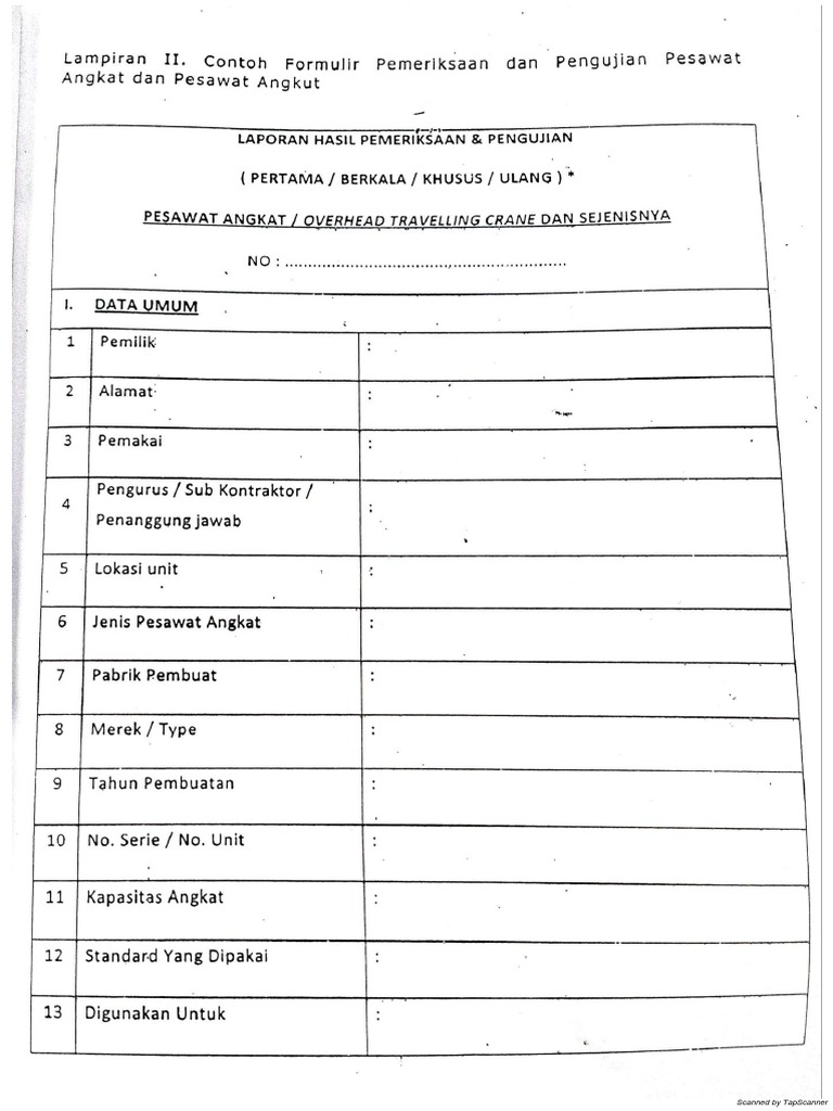 Form Riksa Uji Pdf