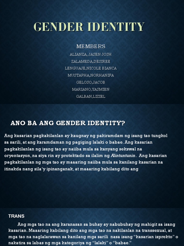Gender Identity | PDF