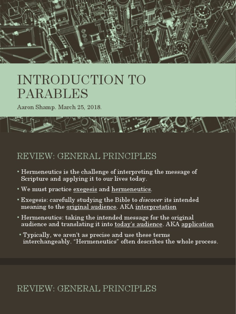 How To Read The Parables | PDF | Parable | Parables Of Jesus