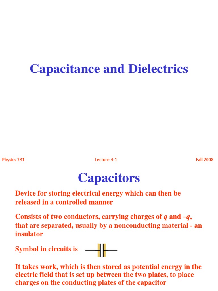 Capacitance and Dielectrics | PDF | Capacitance | Dielectric