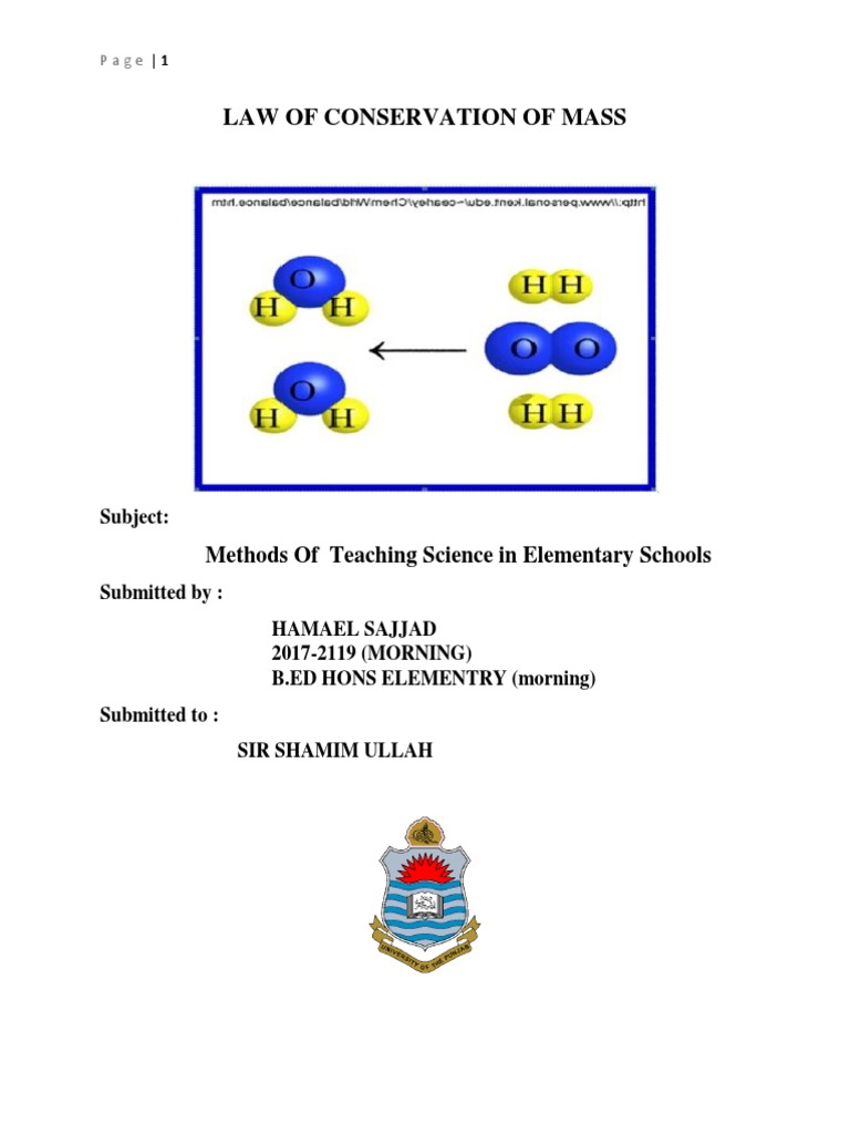 Law of Conservation of Mass | PDF | Mass | Chemical Reactions