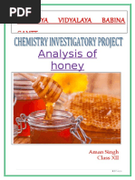 Analysis of Honey Chemistry Investigatory Project Class 12 | PDF ...