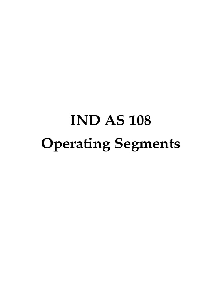 Ind As 108 | PDF | Expense | Revenue