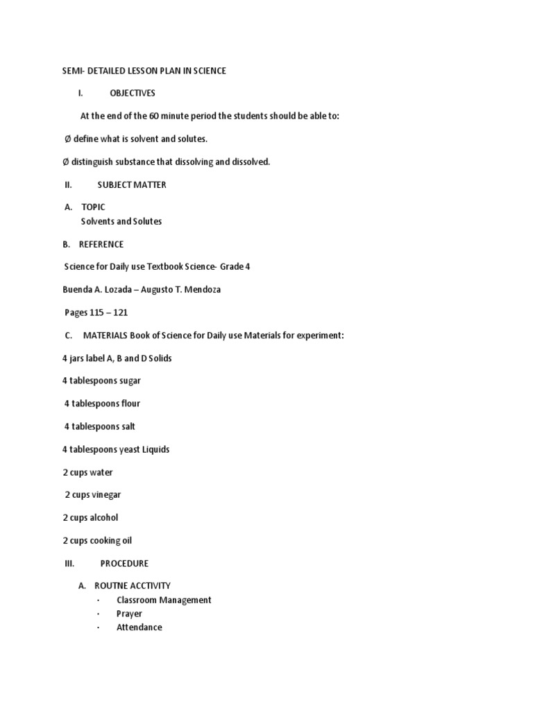 Grade 4 Science: Solvents & Solutes | PDF
