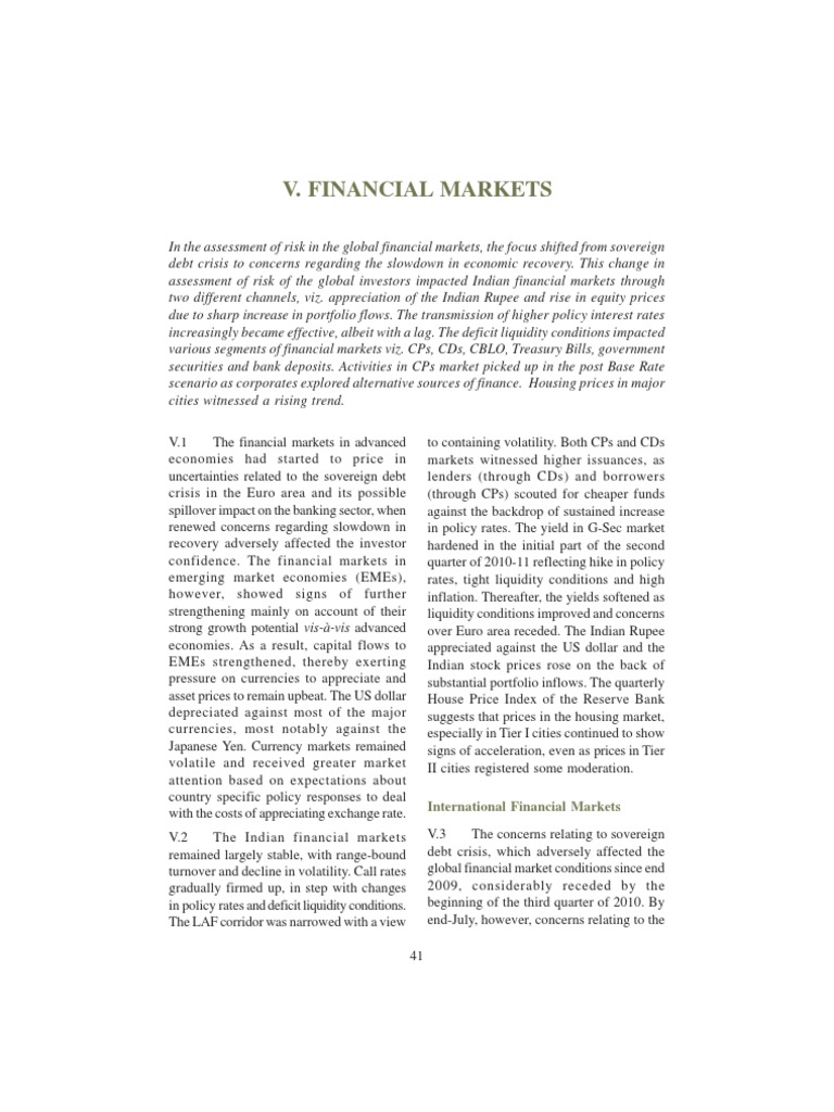 Global Financial Market Trends 2010-11 | PDF | Financial Markets ...