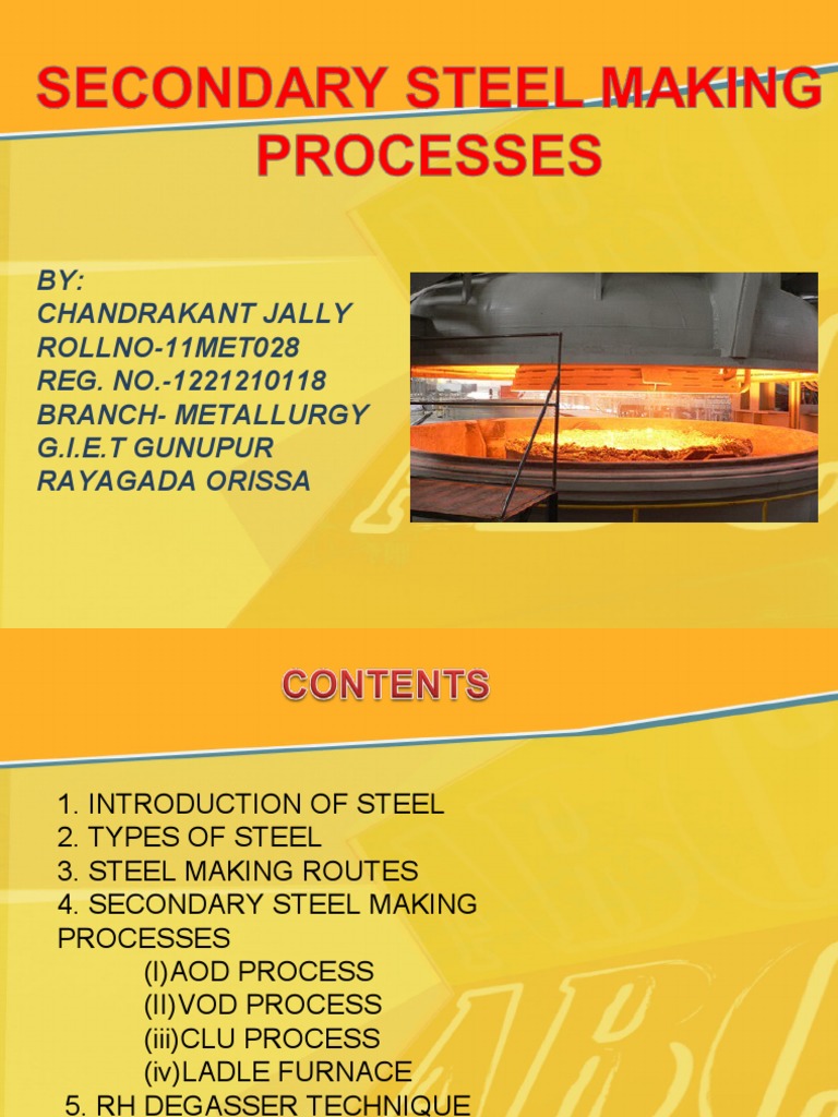Secondary Steel Making PDF | PDF | Steelmaking | Steel