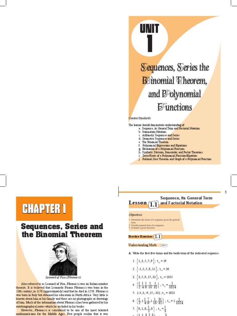 Sequences and Polynomial Functions Guide | PDF | Polynomial | Abstract ...