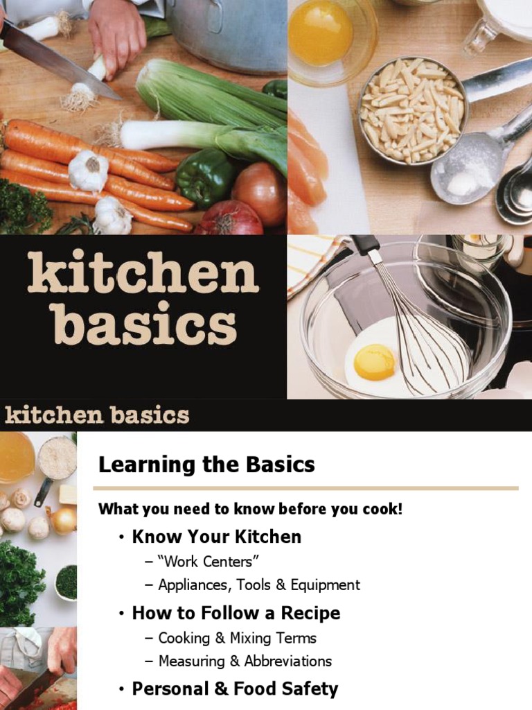 LESSON 6 Kitchen - Basics1-1 | PDF | Kitchen Utensil | Kitchen