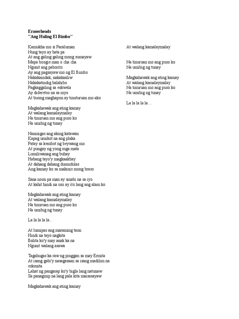 Ang Huling El Bimbo | PDF