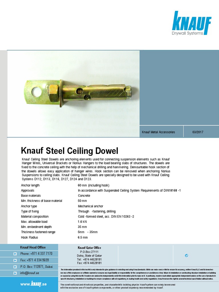 Knauf Dowel | Download Free PDF | Civil Engineering | Building Engineering