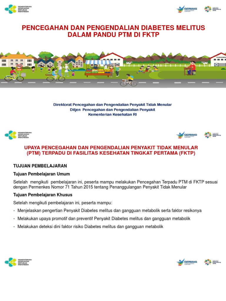 DM Upaya Pencegahan Dan Pengendalian DM Pada Pelayanan Terpadu PTM Di FKTP | PDF