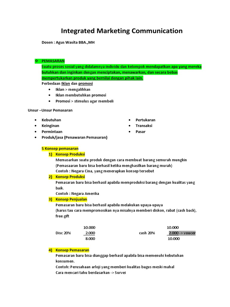 Integrated Marketing Communication | PDF | Bisnis | Ilmu Sosial