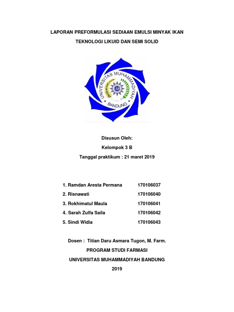 Laporan Emulsi Minyak Ikan | PDF