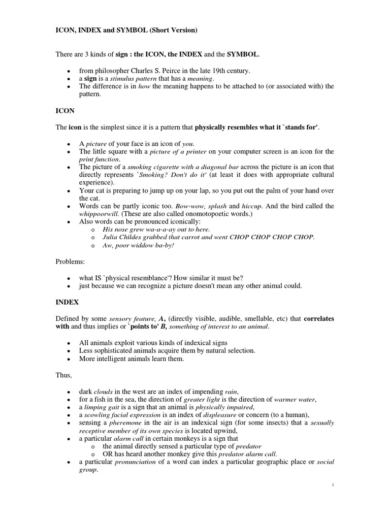 Icon, Index, Symbol | PDF | Semantics | Hierarchy