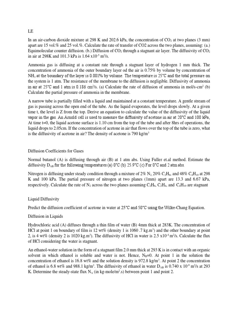 Jnjk'aja J A | PDF | Solution | Diffusion