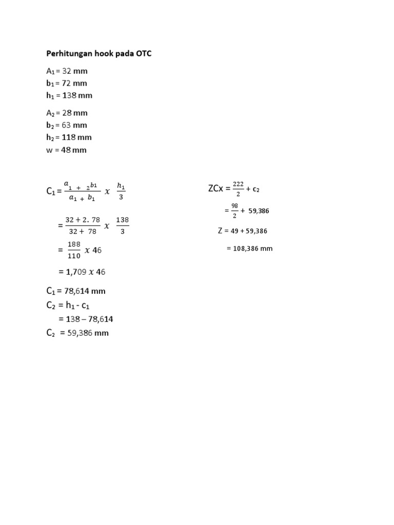 Perhitungan Hook Pada OTC | PDF