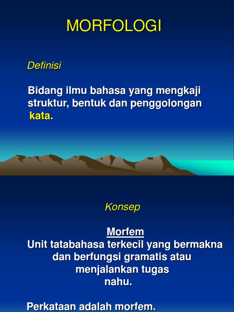 Pengenalan Morfologi | PDF