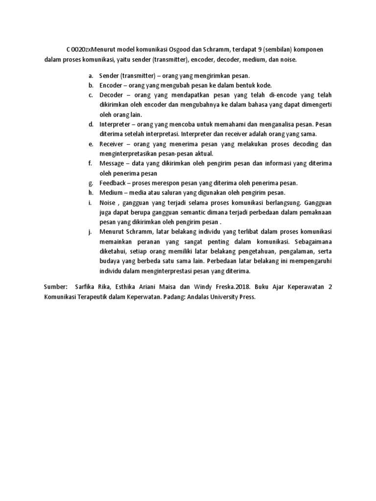 Menurut Model Komunikasi Osgood Dan Schramm | PDF