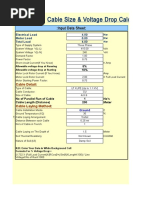 MV Cable Sizing Calculation Excel | PDF