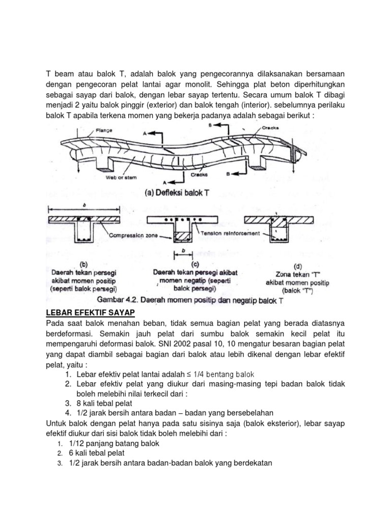 Analisis Balok T dalam Struktur Beton | PDF | Teknologi & Rekayasa