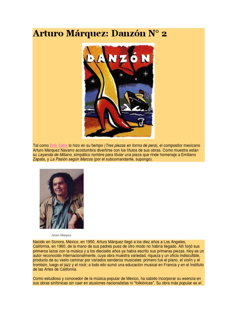 Danzon 2 Arturo Marquez | PDF | Entretenimiento | Las artes escénicas