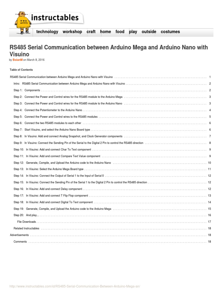 RS485 Serial Communication Between Arduino Mega An | PDF | Arduino ...