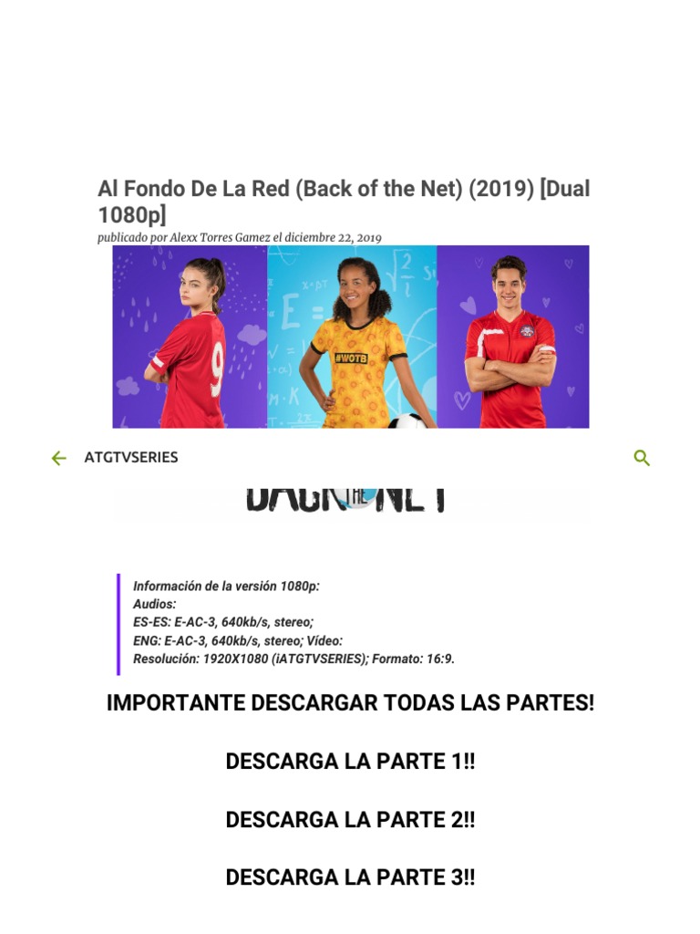 Alta calidad descarga dual 1080p de la serie Back of the Net con audio ...