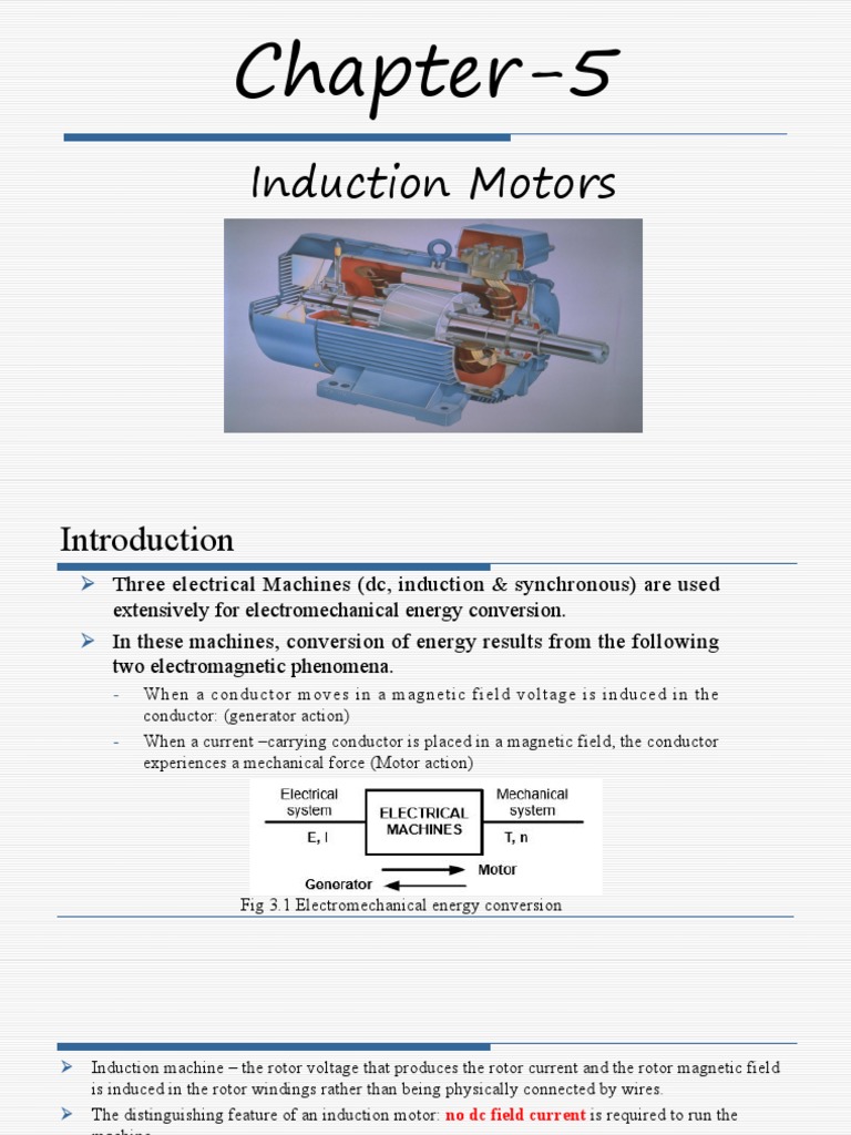 Chapter 5 Induction Machines PDF | PDF | Electric Motor ...