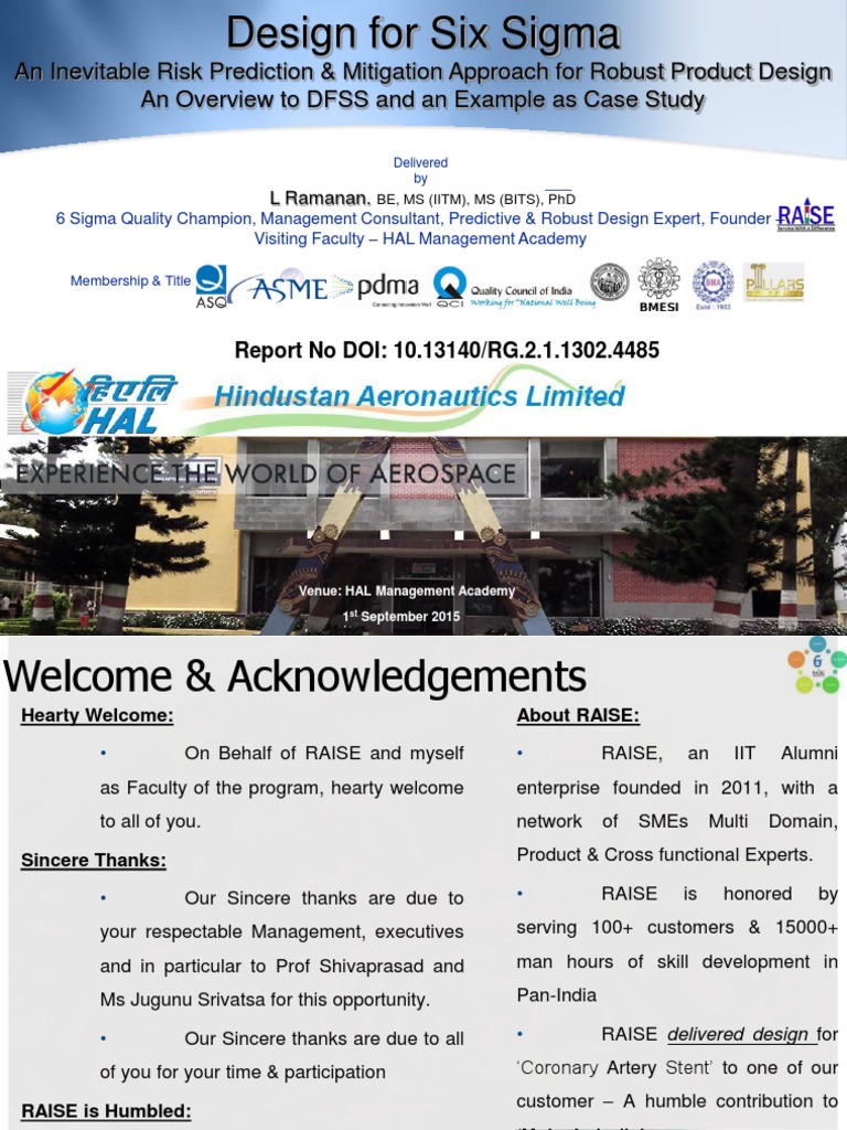 Design For Six Sigma - An Overview | PDF | Design For Six Sigma | Six Sigma