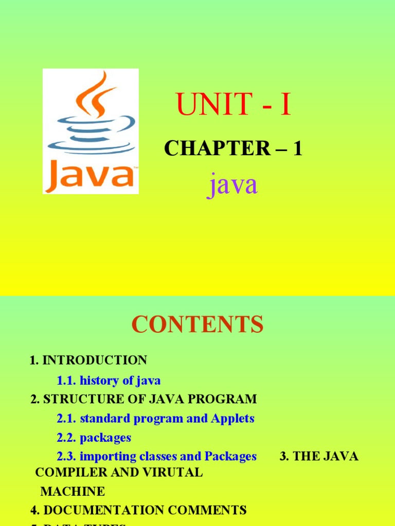 Unit I Chapter 1 Pdf Inheritance Object Oriented Programming Method Computer 9322
