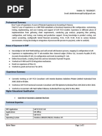 Resume For F A Under R2R, O2C and GL Domains - Immediate Joiner | PDF ...