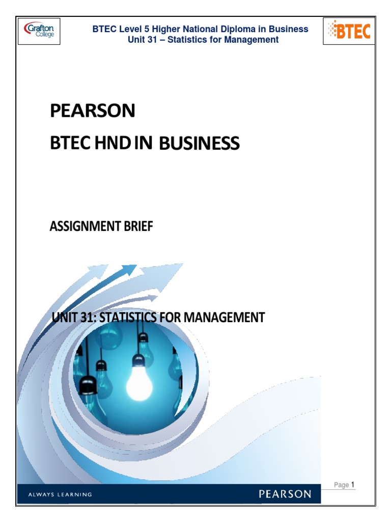 Assignment Brief - Unit 31 - SFM | PDF | Data Analysis | Statistics