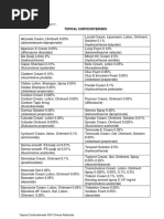 Steroid Potency Chart | PDF | Topical Medication | Drugs