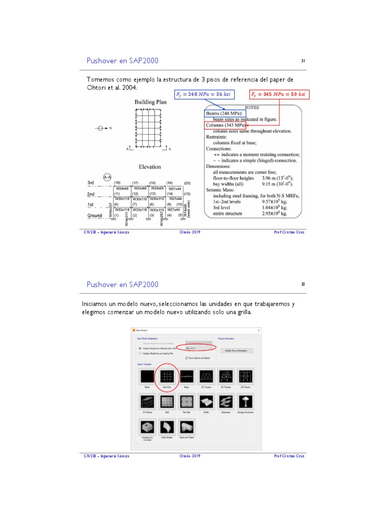 Pushover en SAP2000 | PDF | Ingeniería | Naturaleza