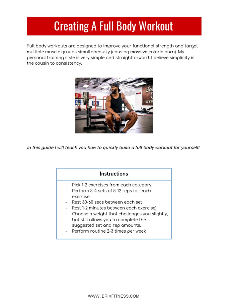 Creating A Full Body Workout Final | PDF | Kettlebell | Weight Training
