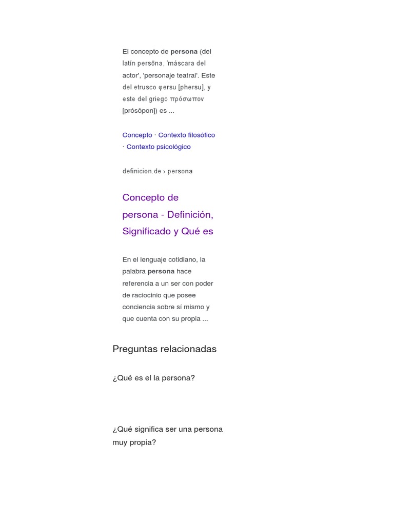 Concepto persona | PDF