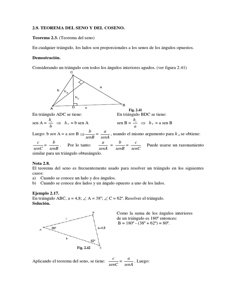 Teorema Sen y Cos | PDF | Triángulo | Euclides