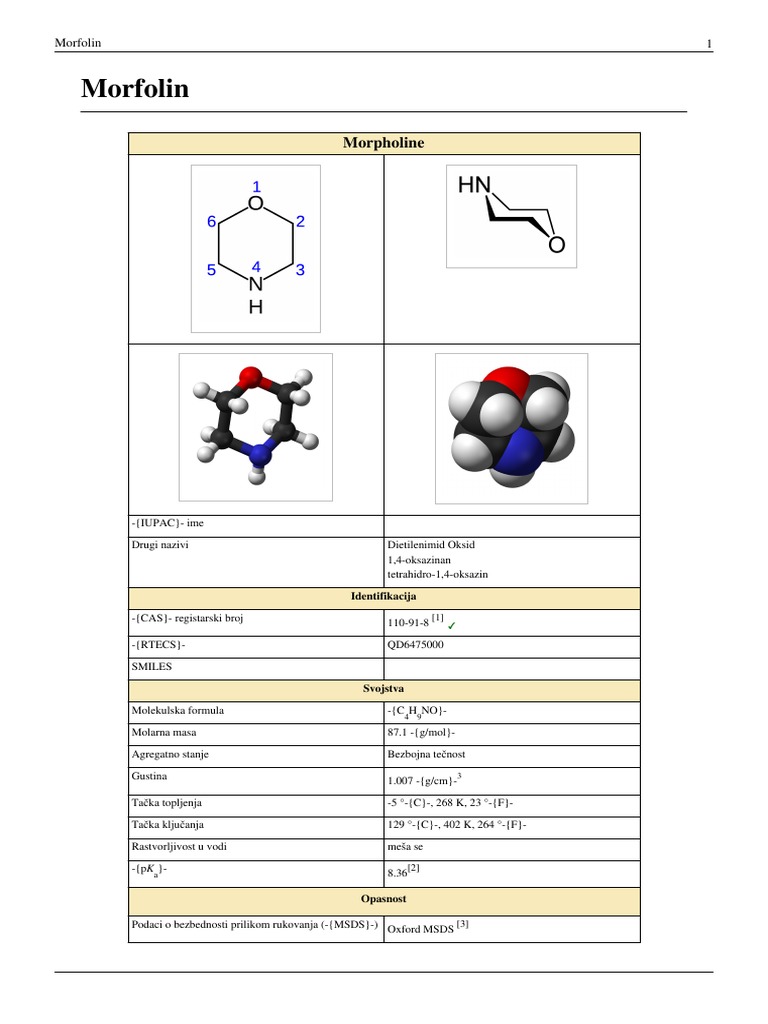 Morfolin Srpski | PDF