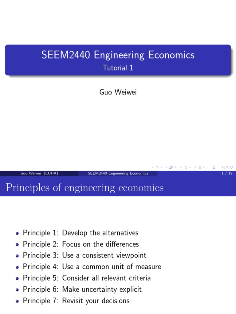 Engineering Economics Principles and Analysis | PDF | Employment ...