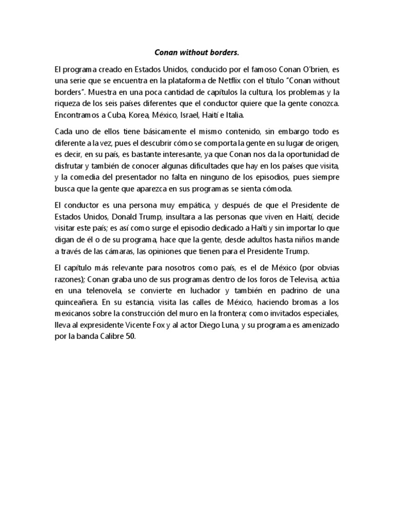 Conan Without Borders | PDF | México | Entretenimiento (general)