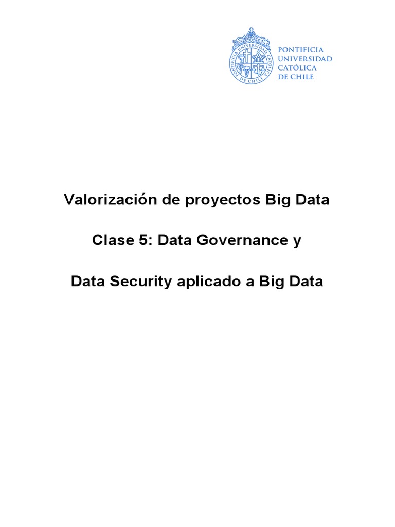 Clase 05 - Data Governance y Data Security Aplicado A Big Data | PDF ...