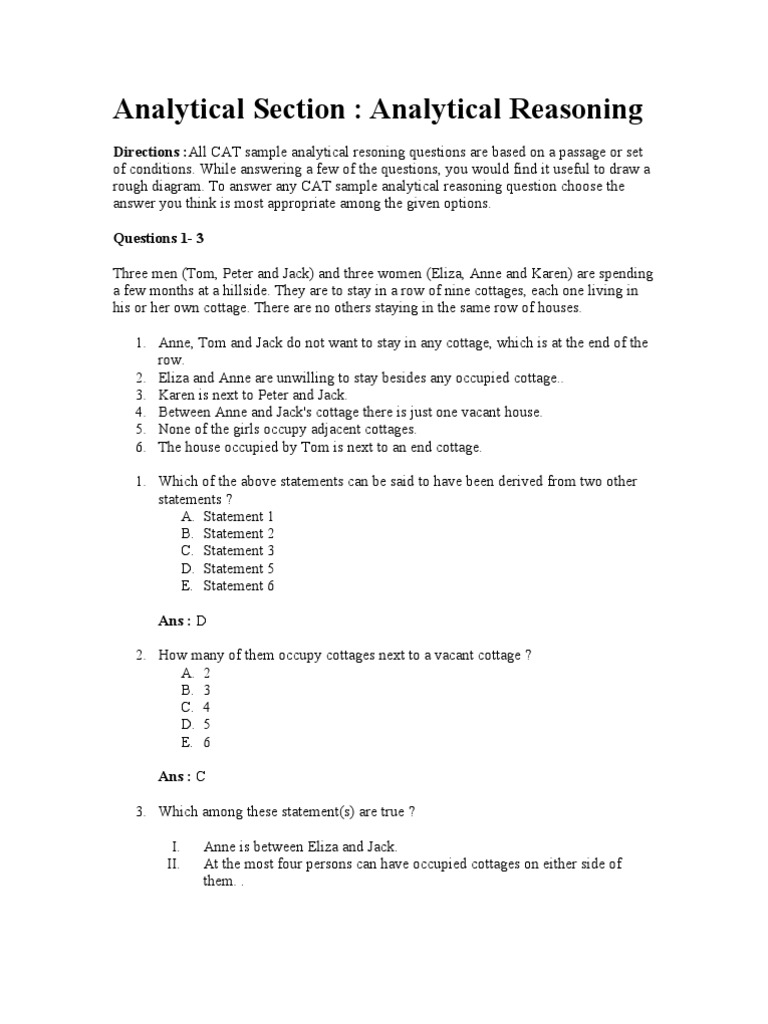 Analytical Reasoning | PDF | Fires | Wildfire