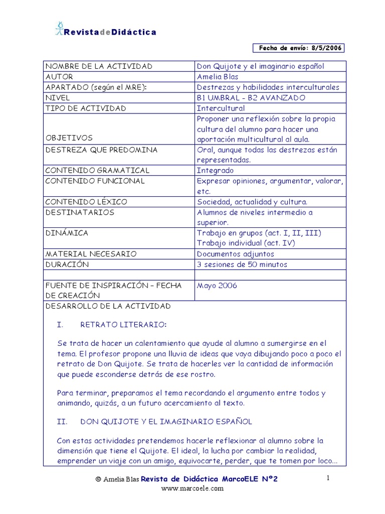 Ejercicios de Comprensión: Don Quijote | PDF | Don Quijote